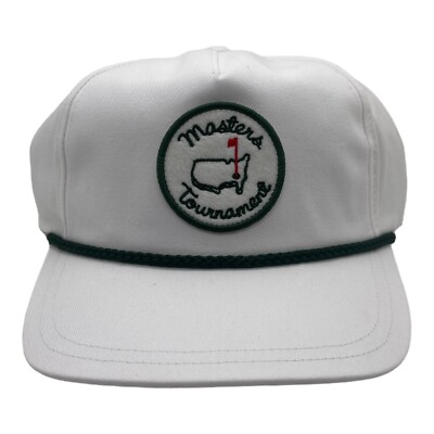 2024 Masters Tournament White Vintage Logo Embroidered Green Rope Hat ...