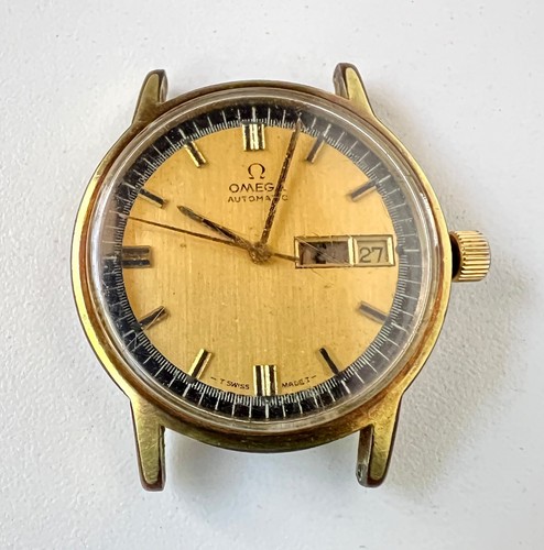 Vintage Omega Automatic Watch 1022 Ref 166.0117 Mens Gold Dial 35 mm ...