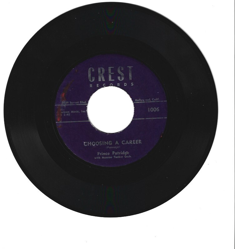 BLUES 45 RPM - PRINCE PATRIDGE - CREST RECORDS " HOW COME MY DOG DON'T ...