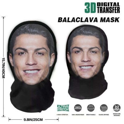 C Ronaldo Portuguese football player mask full face funny role play ...