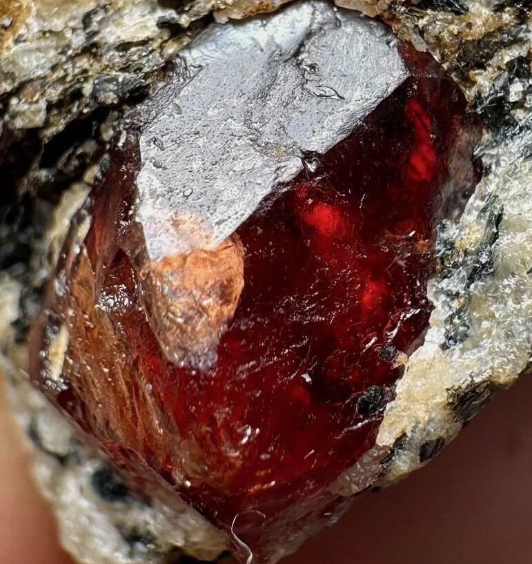 WOW ENCHANTING FIERY RED ZIRCON CRYSTAL BEST QUALITY WE HAVE RAW ...