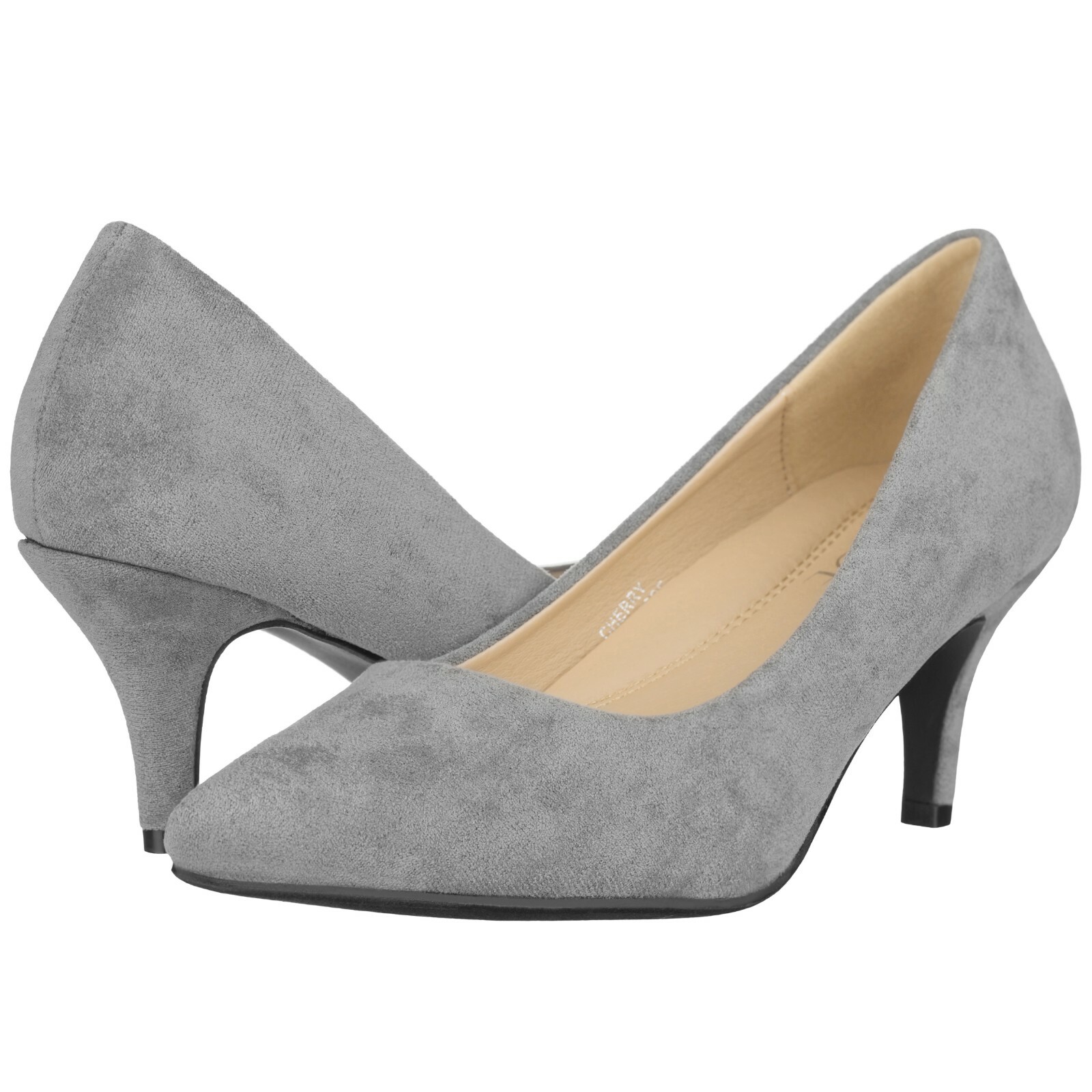 [NEW] ILLUDE Women's Classic Pointed Toe Pump Comfortable Low Stiletto ...