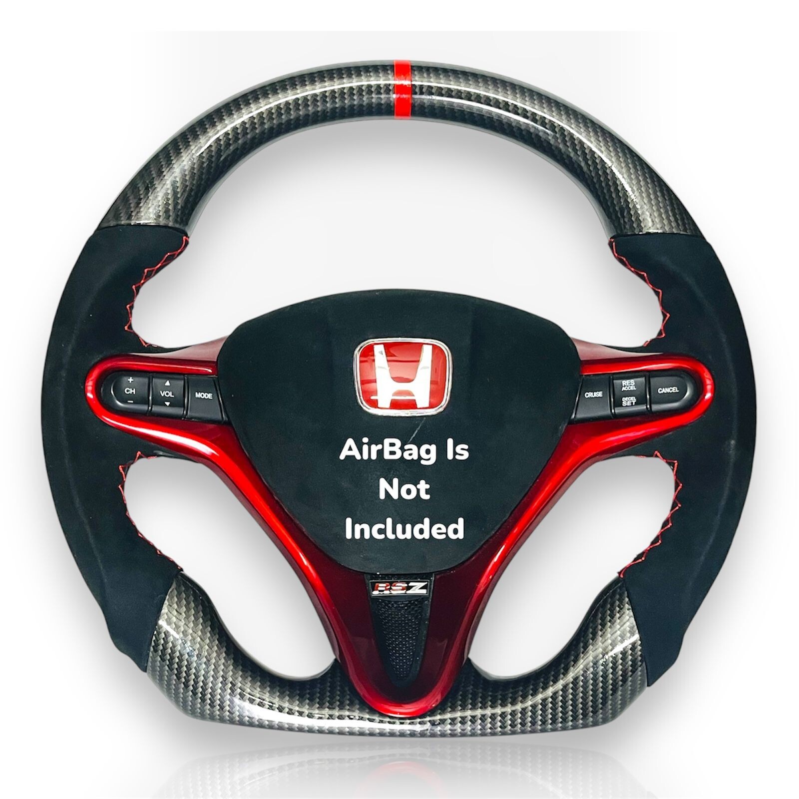 Honda Civic FD2 FN2 Carbon Fiber Steering Wheel Flat Bottom JDM Type R ...