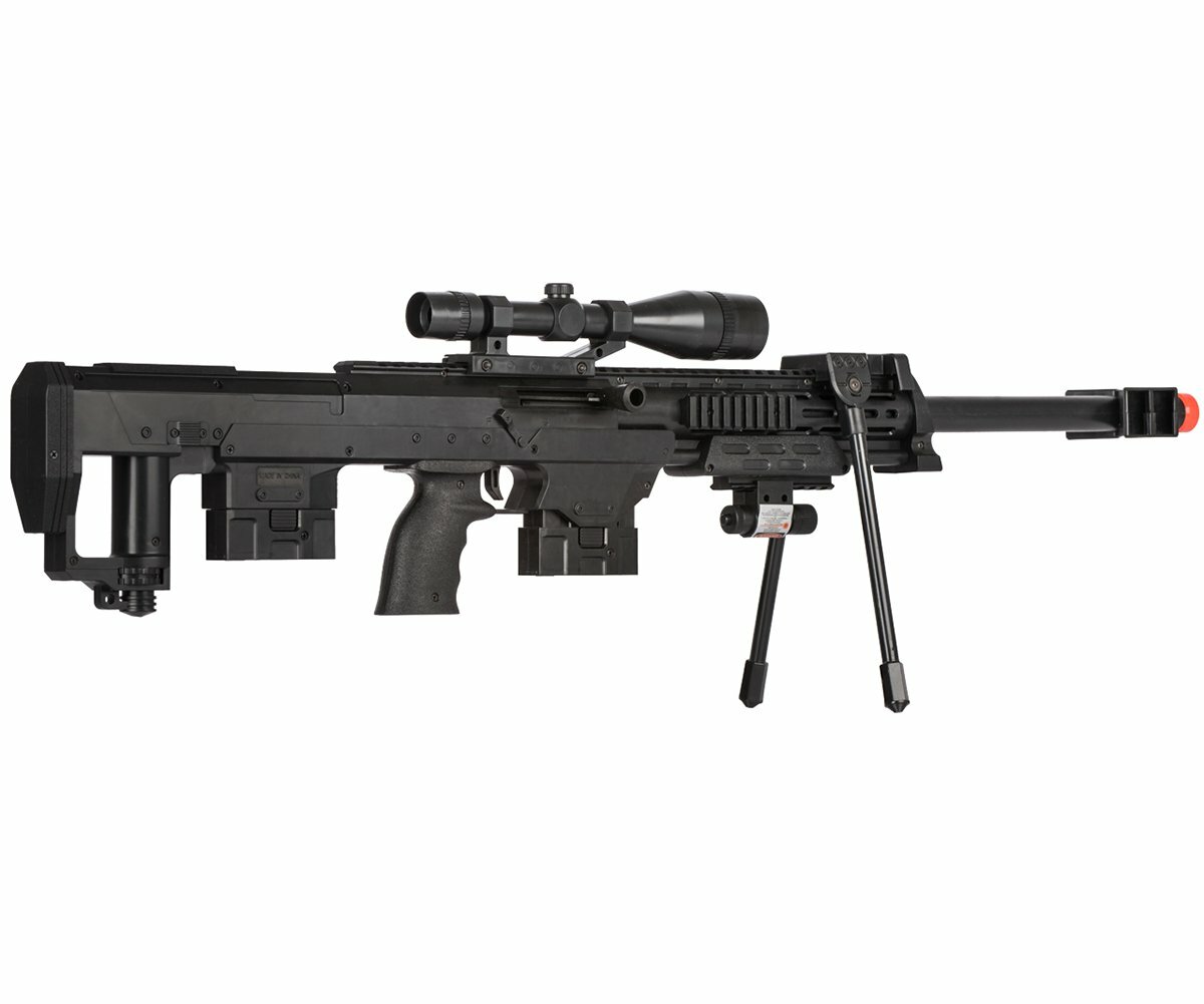 UKARMS P1050 Spring Power Airsoft Sniper w/ Scope, Flashlight, Laser ...
