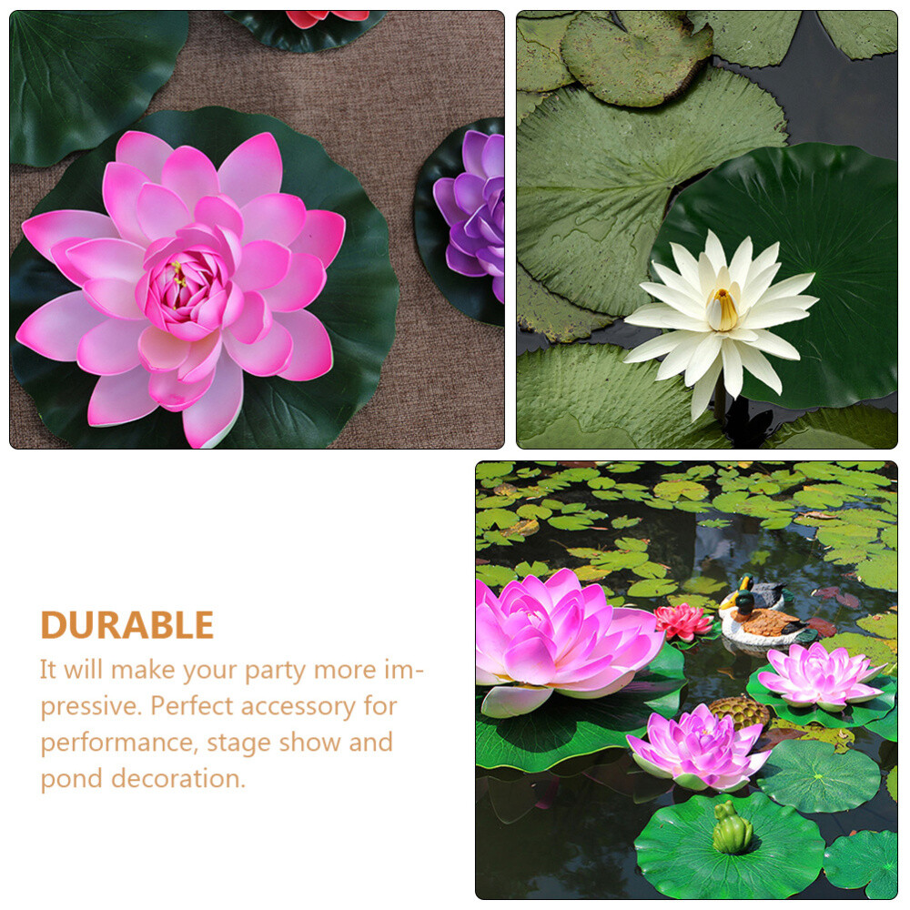 Floating Lily Pads Ponds Water Lily Leaves Pool Floating Foliage Faux ...