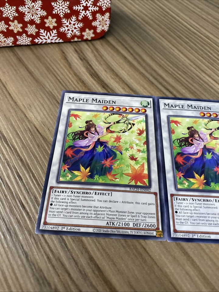 3 x BACH-EN042 Maple Maiden Common 1st Ed Near Mint YuGiOh Cards Pack ...