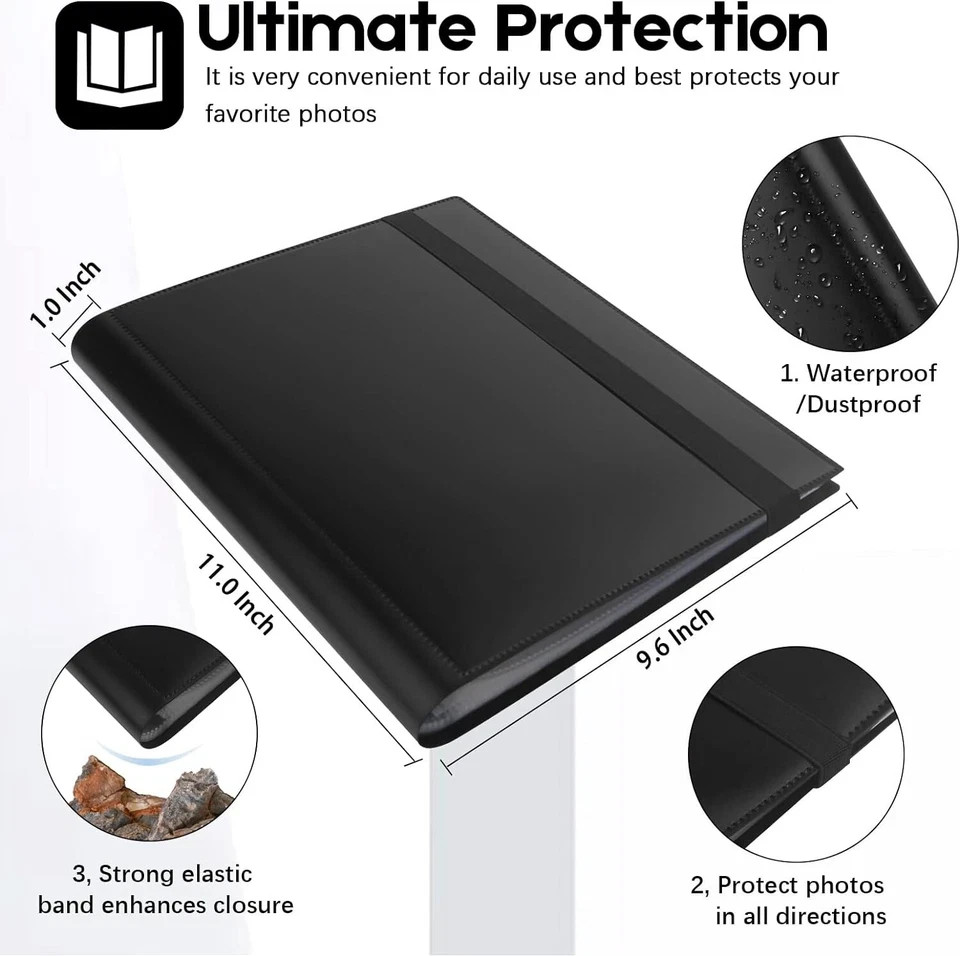 Photo Album 8X10, 8X10 Photo Album Book Holds 68 Photos, Art Portfolio ...