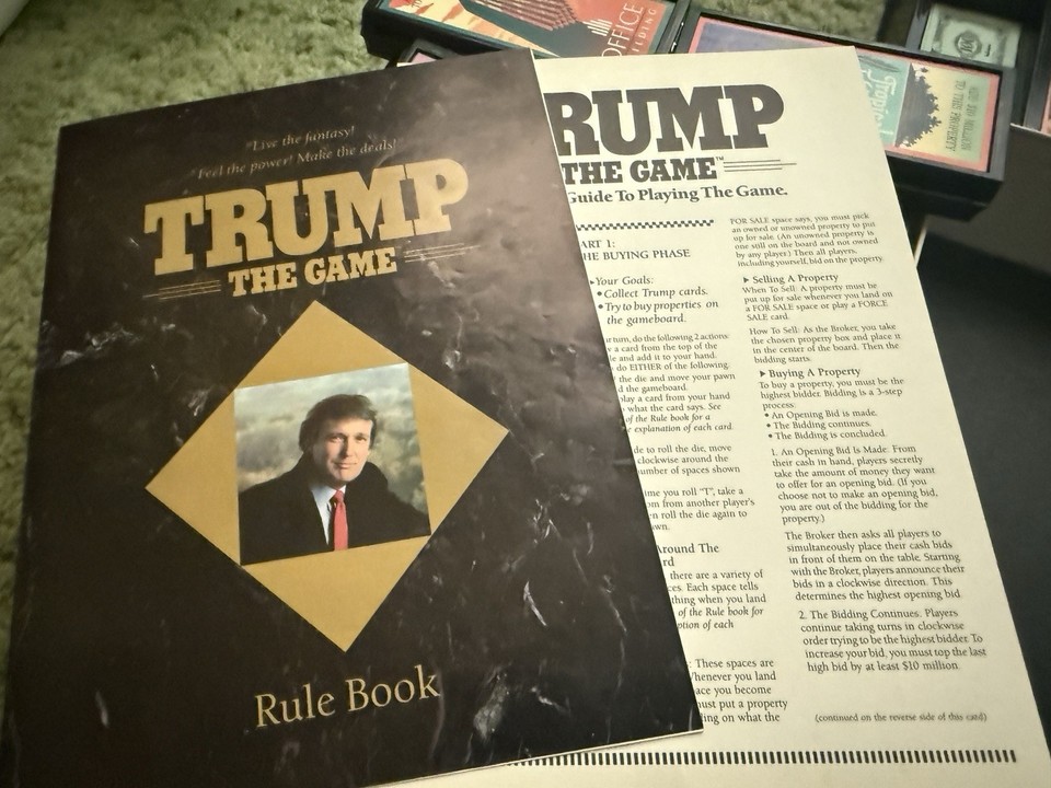 Vtg Donald TRUMP The Game 1989 Board Game President Trump Collectable ...