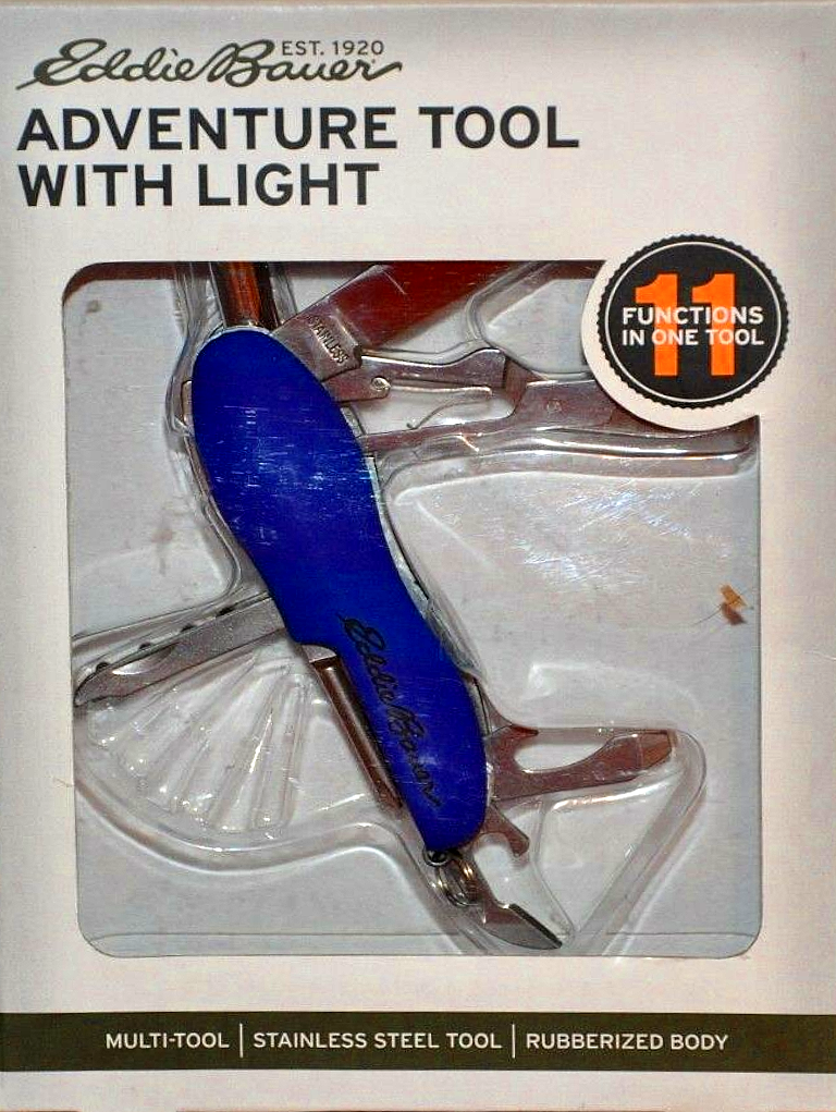 EDDIE BAUER ADVENTURE TOOL WITH LED LIGHT 11 Function Knife Tool | eBay