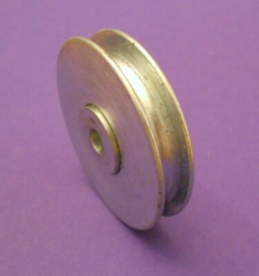 ONE each 2" Outside Dia. STEEL SHEAVE PULLEY w/Center Hub Bearing 1/4 ...