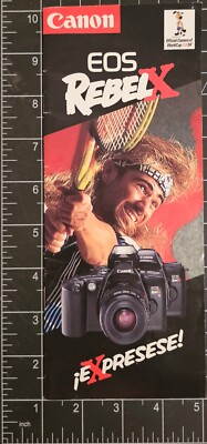 EOS Rebel X Expresese featuring Andre Agassi Latin Spanish Brochure | eBay