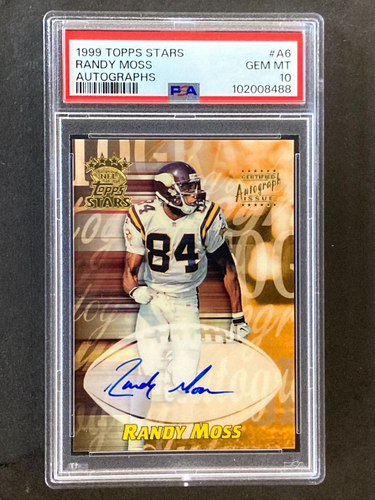 1999 Topps Stars Randy Moss On Card Autograph PSA 10 | eBay