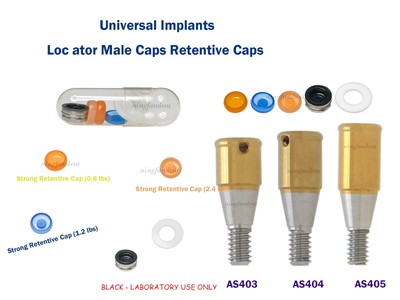 Dental Conical Overdenture Abutment&Retentive insert Caps Kit For DT ...