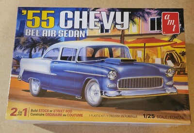 Vintage SEALED! AMT '55 Chevy Bel Air Model Kit in 1/25 - 2018 Issue ...