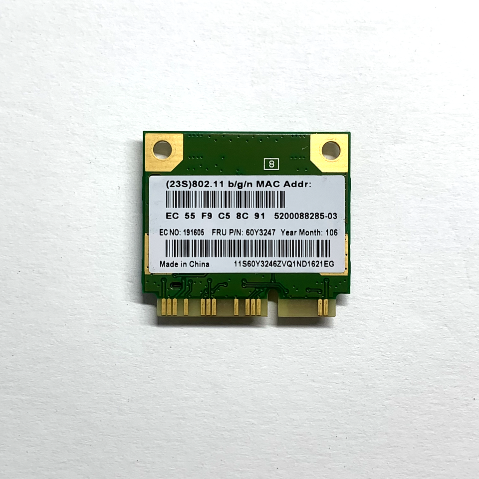 Lenovo Thinkpad T430 T420 Wifi Wireless-N 60Y3247 RTK-RTL8188CE Wlan ...