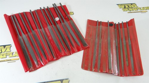 19 ASSORTED REGULAR TYPE SWISS PATTERN NEEDLE FILES & W/ POUCHES | eBay