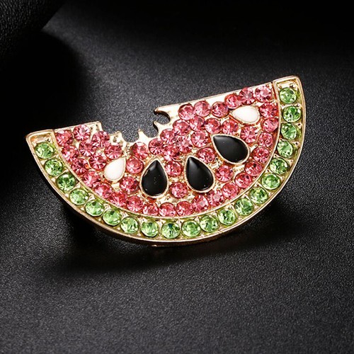 Fashion Crystal Watermelon Brooch Pin Collar Badge Corsage Jewelry ...