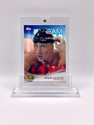 Ryan Lochte 2016 Topps TEAM USA Olympics RARE GOLD PARALLEL Swimming ...