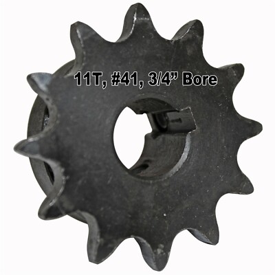 11T Tooth #41/40 Sprocket Gear with 3/4" Bore for Jackshaft Mini Bike ...