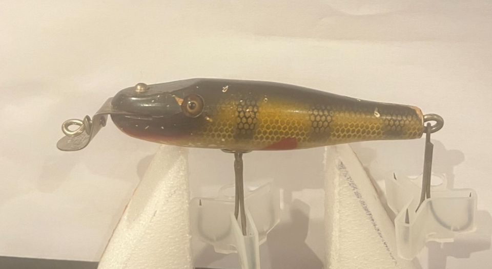 VINTAGE C C B CO "Pike" GARRETT IND GLASS EYES FISHING LURE 4" | eBay