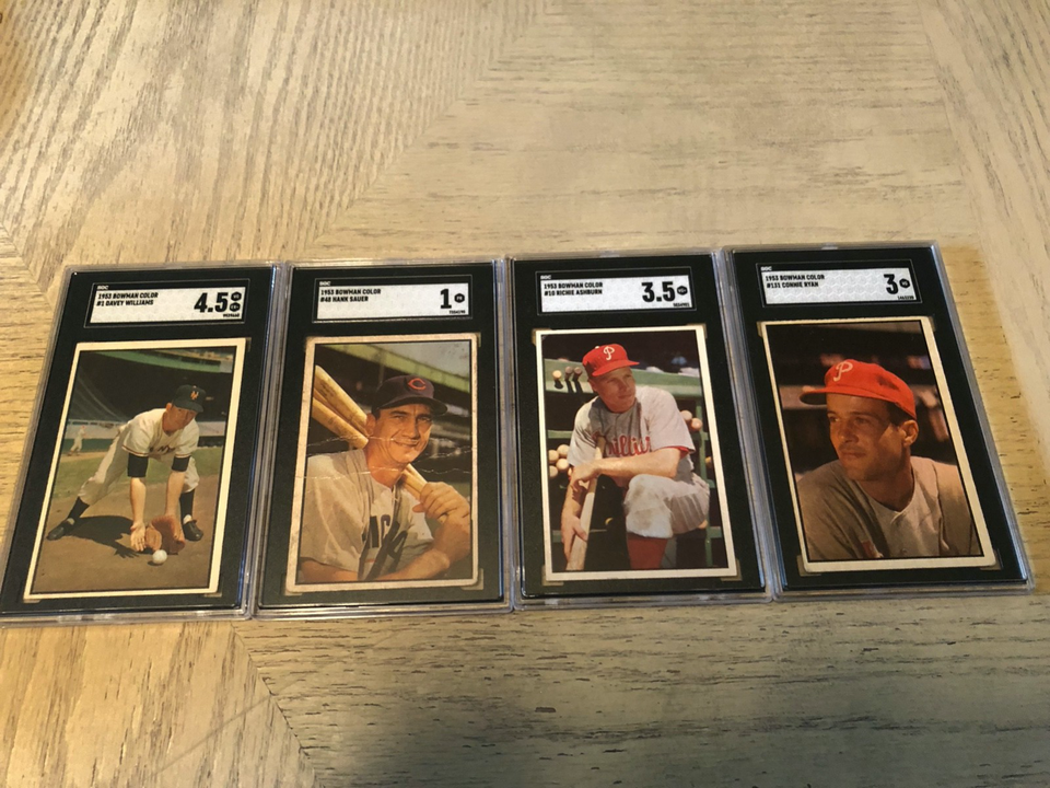 1953 Bowman Color Baseball Cards Lot of 18 All SGC Graded | eBay