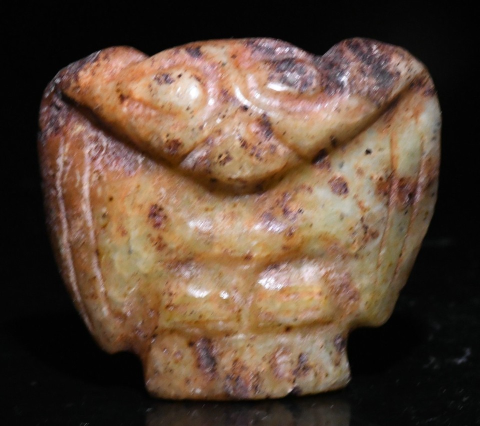 2" Old Chinese Hongshan Culture Jade Carved Fly Winged Garuda Bird ...