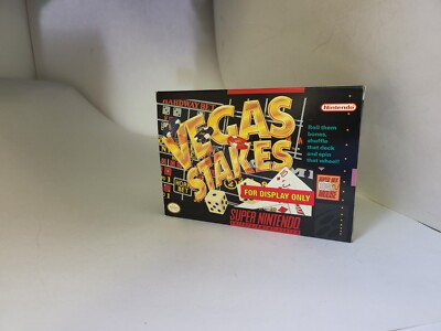 VEGAS STAKES OEM Super Nintendo SNES For Display Only BOX & INSERT NO ...