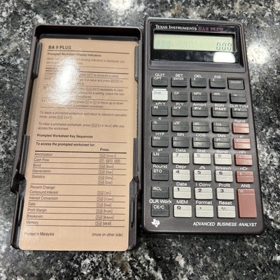 Texas Instruments BA II Plus Business Analyst Financial Calculator w ...