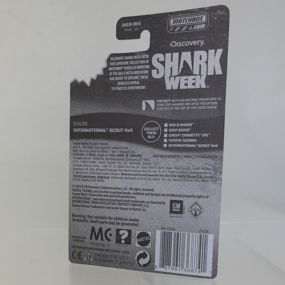 Mattel - Matchbox - Shark Week International Scout 4x4 *NM* | eBay