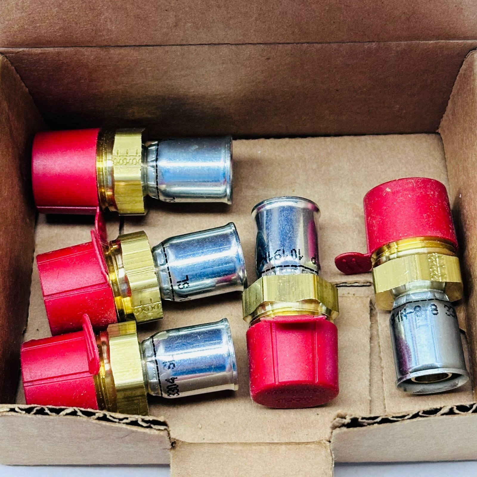 (LOT OF 5) PARKER PERMANENT FITTINGS FOR PTFE HOSE - 91/91N (10191N-8-8 ...