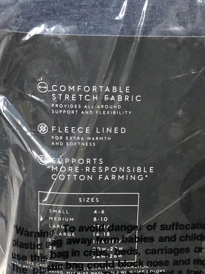 Simply Vera Vera Wang High Rise Women's Navy In Fleece Lined Leggings ...