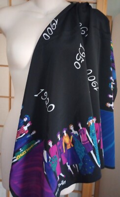 Vintage MARY DUFFY Scarf 36" Square Multi color Ex Cond Shawl | eBay