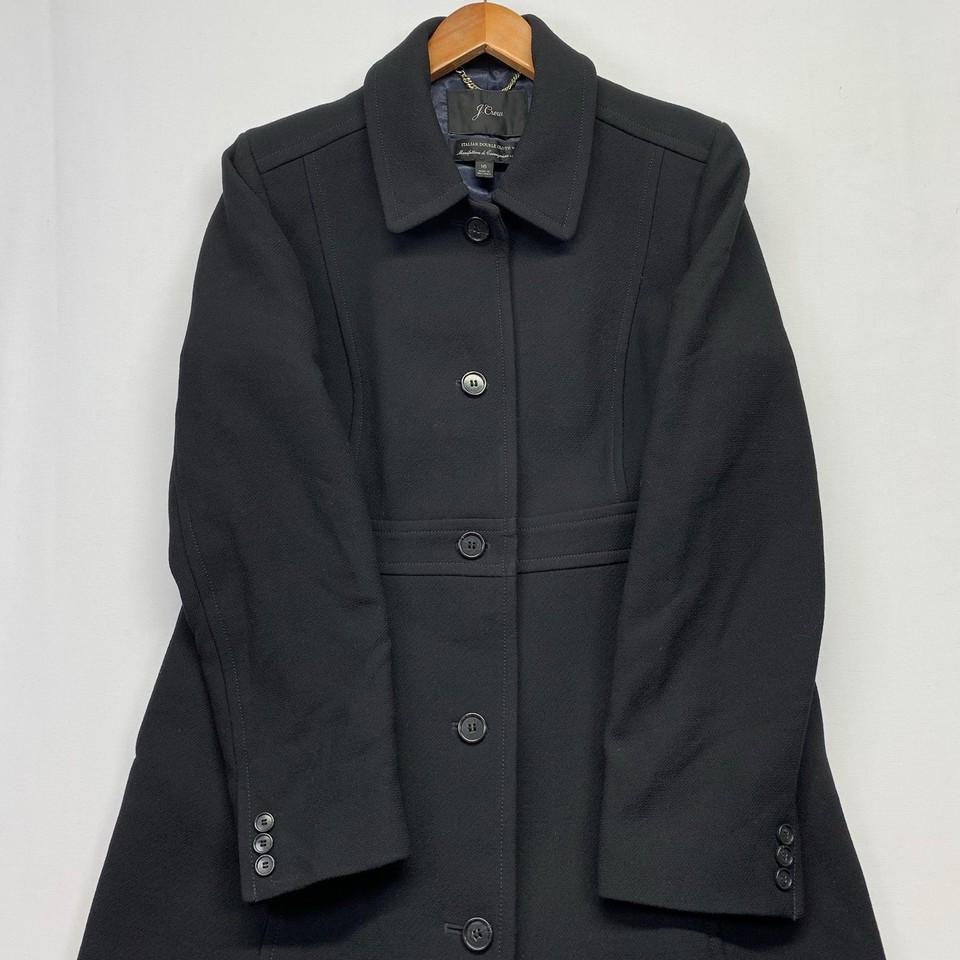 J CREW Classic Lady Day Coat Women’s 16 Italian Double Cloth Wool ...