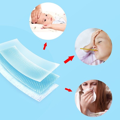 10Pcs/bag Pain Relief Baby Fever Patch Bring Fever Down Cooling Gel for ...