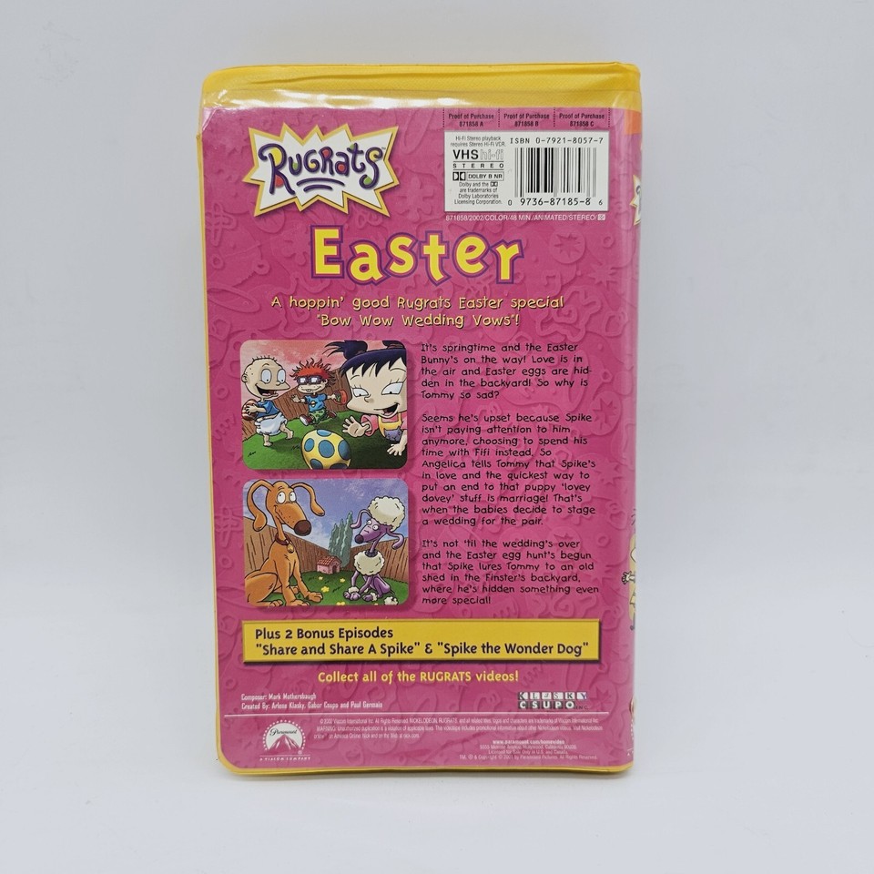 Rugrats Nickelodeon Easter 2002 VHS Yellow Clamshell Double Length Spectacular 97368718586| eBay