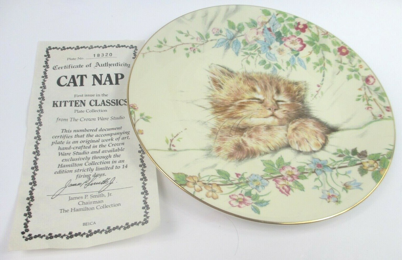 Royal Worcester 'Cat Nap' Plate from "Kitten Classics Collection" by ...