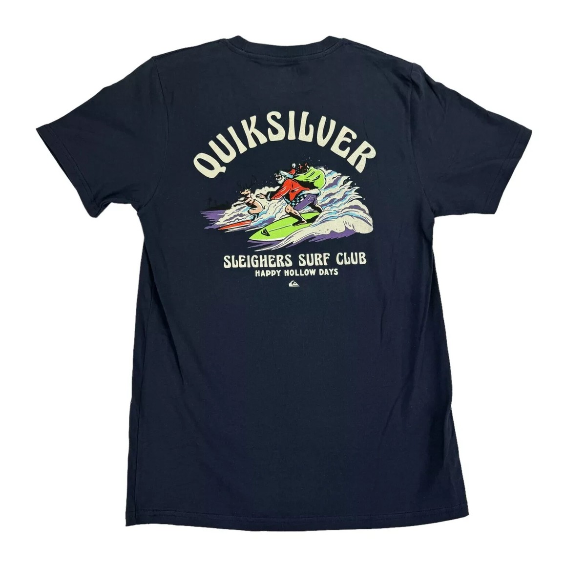 Quiksilver Mens Sleighers Club Santa Graphic Short Sleeve T-Shirt