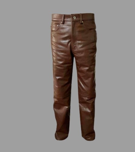 Unisex Leather Genuine Lambskin Leather Pant Ladies Leather Biker Pant Bottoms | eBay