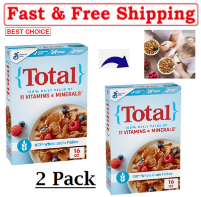 New Total Breakfast Cereal, 100% Daily Value of 11 Vitamins & Minerals ...