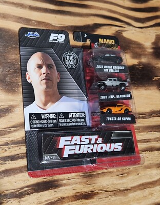 Jada Nano Hollywood Rides: 1.65" Fast & Furious F9 Fast Saga 3-PK Model ...