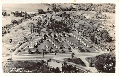 1940's RPPC Aerial View Camp Henry Bradenton FL Roadside | eBay