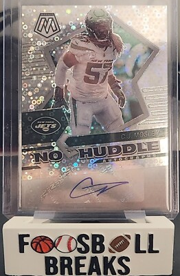 2022 Mosaic CJ Mosley No Huddle Prizm Silver Disco Autograph - New York ...