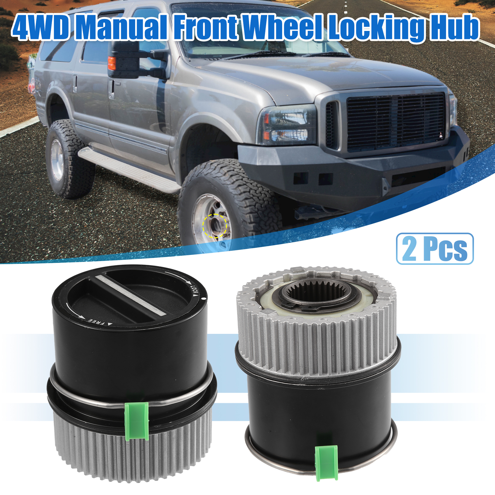 1 Pair 4WD Front Manual Wheel Locking Hub Axle Actuator 1C3Z-3B396-DA ...