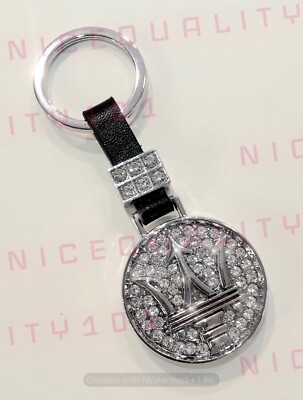 Maserati Double Sided Metal Keychain Made with Swarovski Crystals | eBay