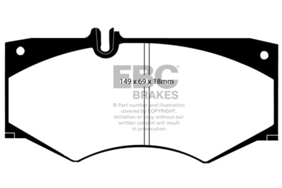 EBC Yellowstuff Front Brake Pads for Mercedes G Wagon (W463) G320 (97 ...