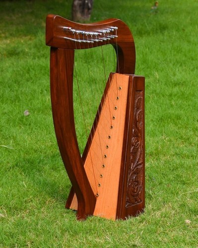 Handmade Irish Harp 12 Strings Sheesham Wood Celtic Lever Harp Folk ...