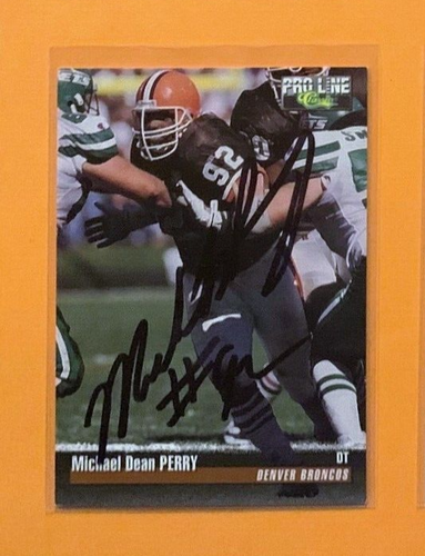 MICHAEL DEAN PERRY Clemson - Cleveland Browns 1995 Pro Line SIGNED ...