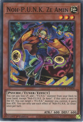 Yugioh Noh-P.U.N.K. Ze Amin GRCR-EN004 Super Rare 1st Edition NM | eBay UK