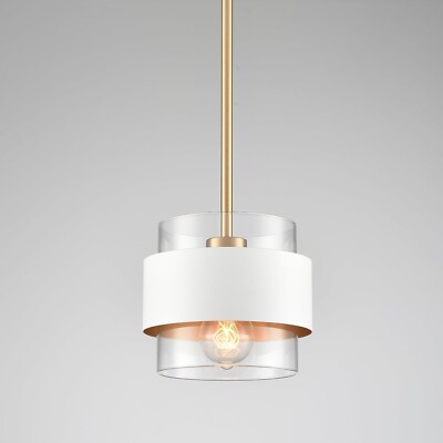 Kitchen Pendant Light Rod Hanging Pendant Light with Clear Glass ...