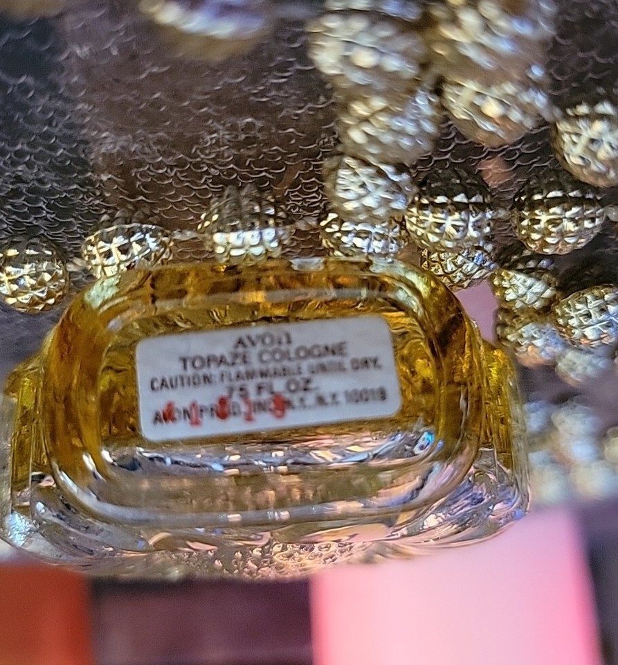 Avon Topaze Cologne In Autumn Aster Glass Decanter .75 Oz Some Used. | eBay